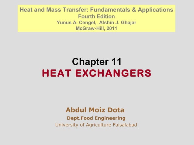 Heat 4e chap11_lecture | PPT