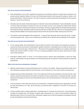 Heat acclimatization guide ranger airborne | PDF