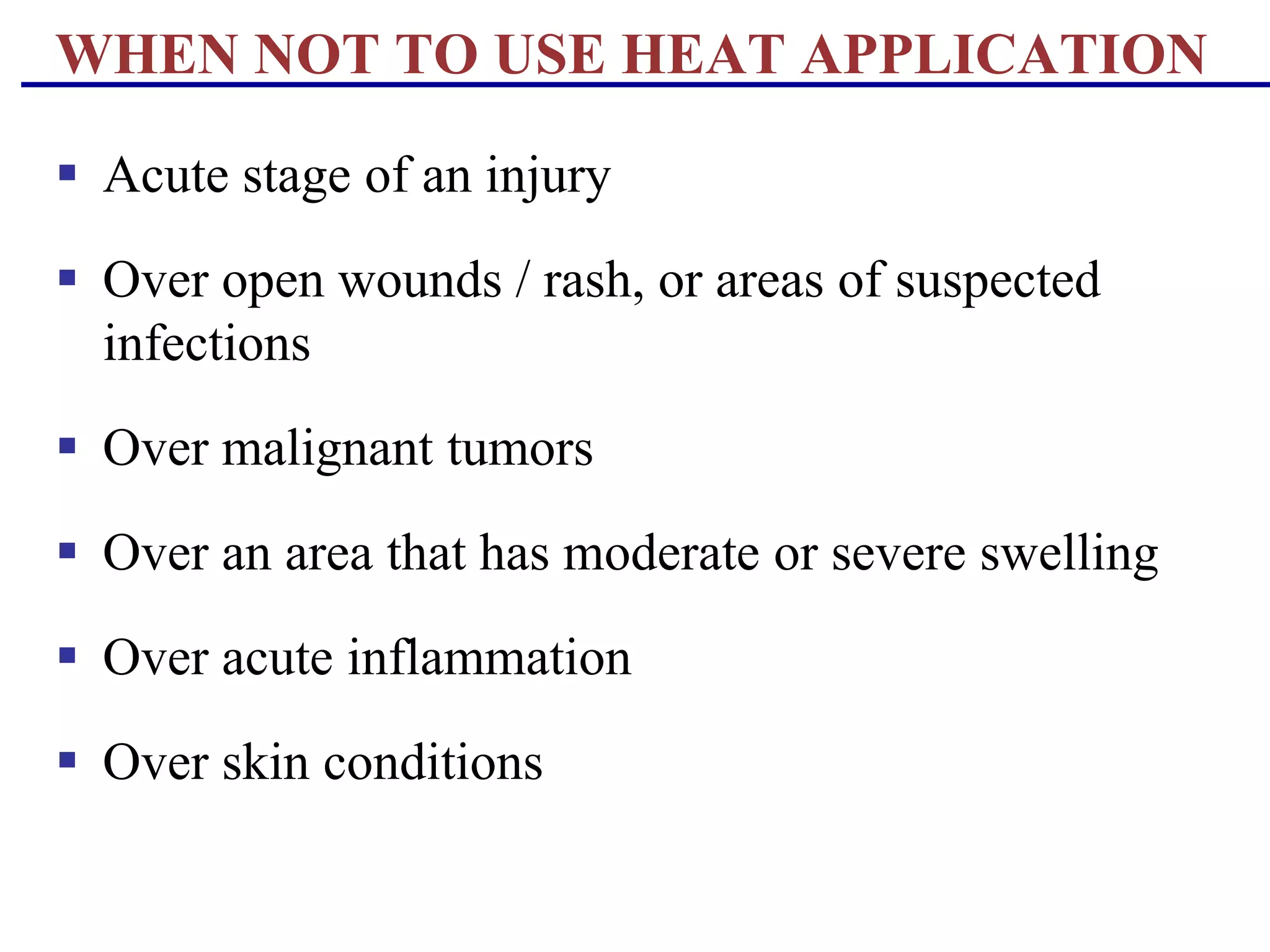 Heat and Cold Application | PDF