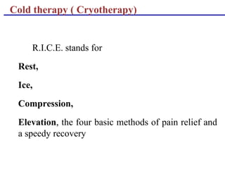 Heat and Cold Application | PDF