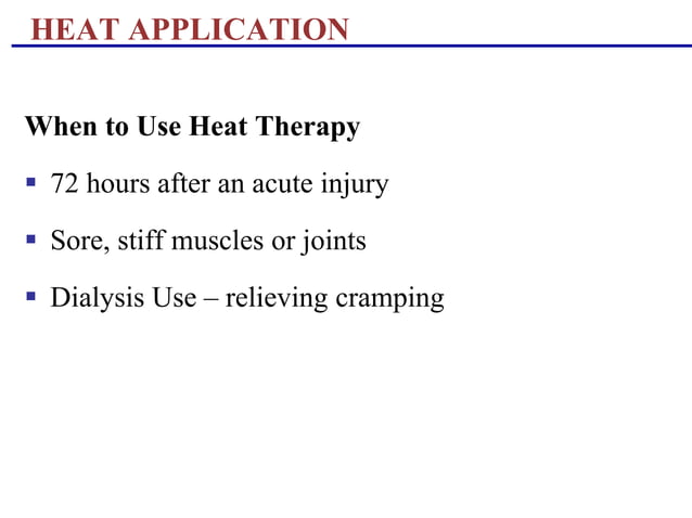Heat and Cold Application | PDF