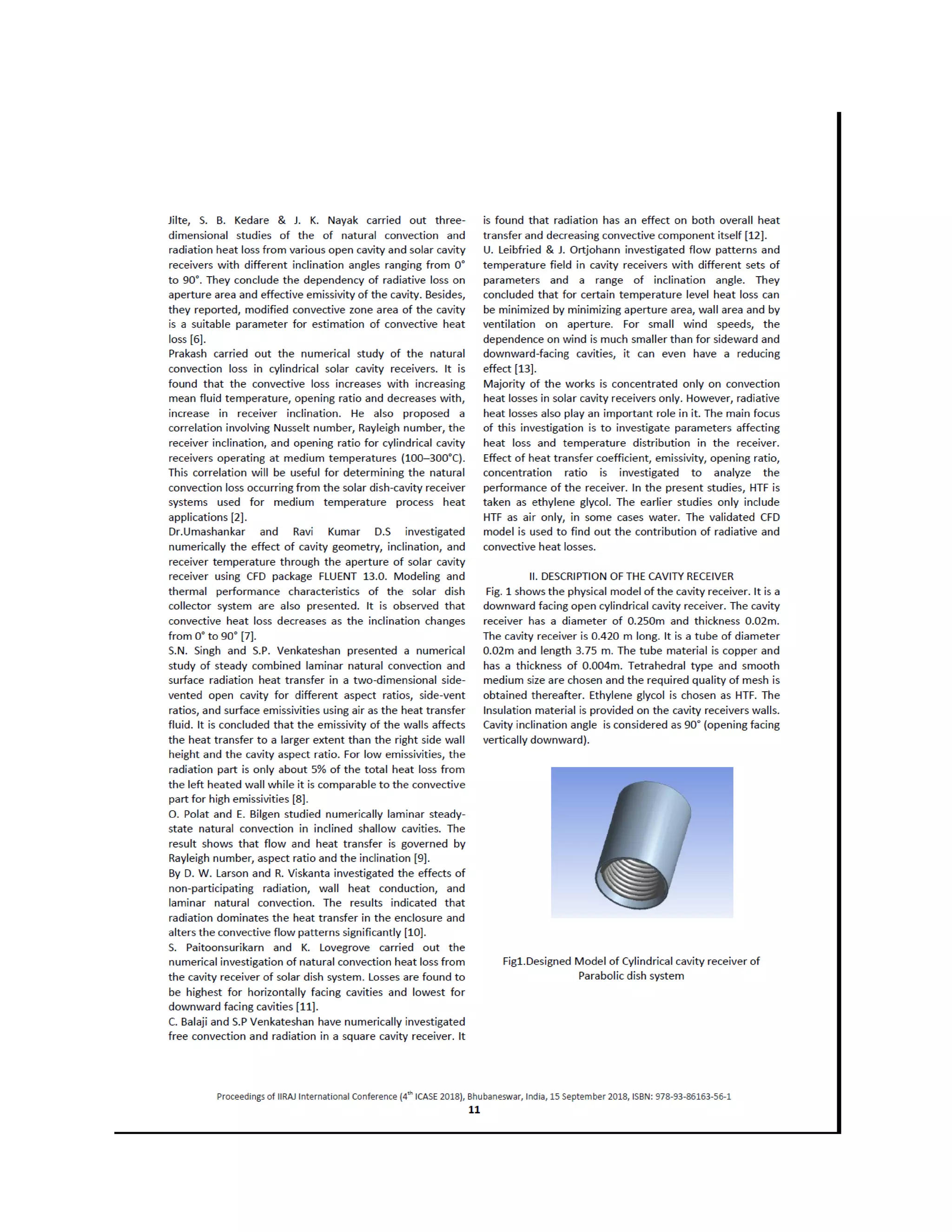 Heat and fluid flow analysis in cylindrical solar cavity receiver ...