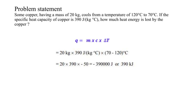 Heat and heat capacity | PPTX