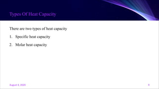 Heat and Heat Capacity | PDF | Physics | Science