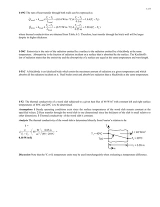 Answers to Problems in Heat and Mass Transfer 5th Edition by Yunus ...