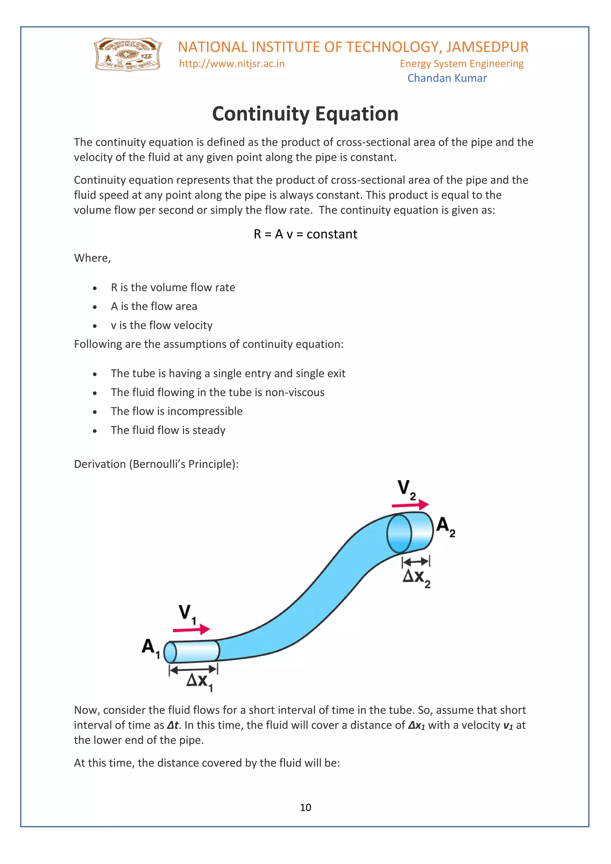 Heat and mass transfer equation; continuity equation; momentum equation ...