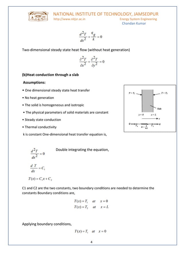 Heat and mass transfer equation; continuity equation; momentum equation ...