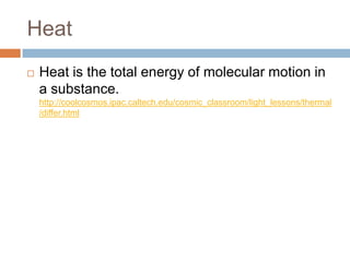 Heat and temperature | PPTX