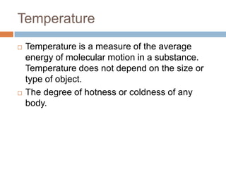 Heat and temperature | PPTX