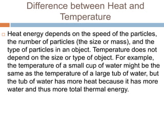 Heat and temperature | PPTX
