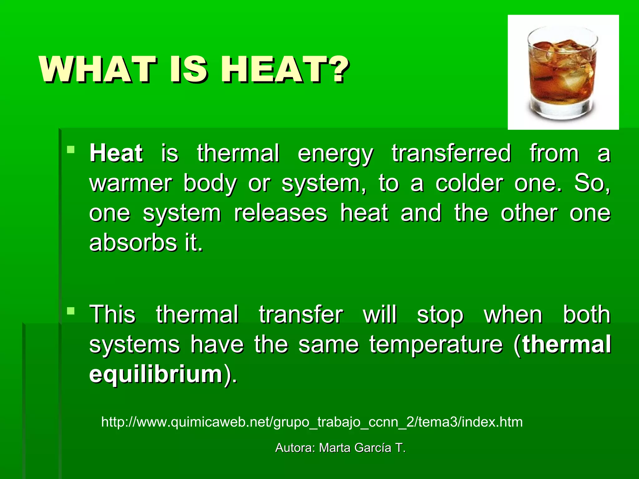 Heat and temperature | PPT