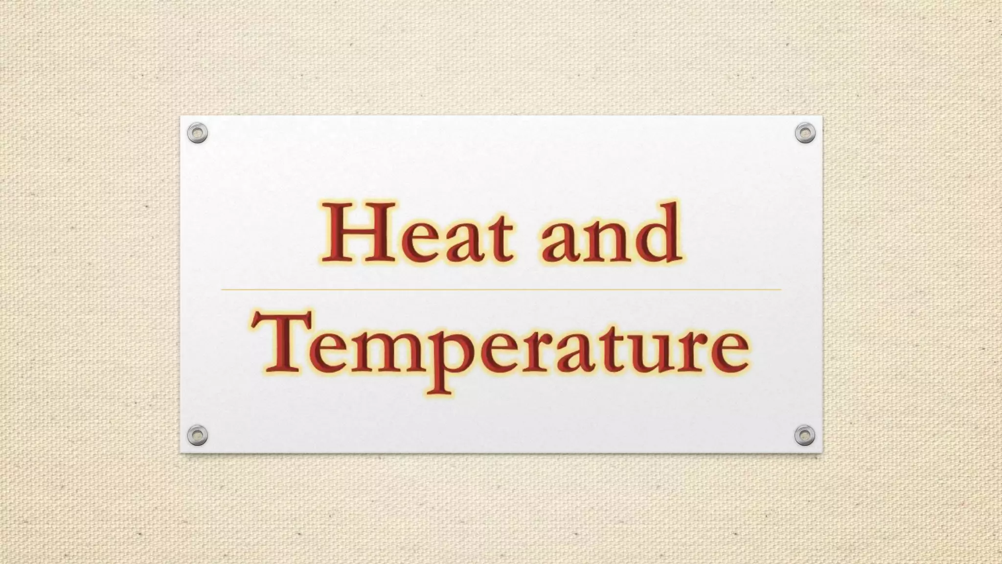 Heat and temperature | PPT