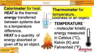 Heat and Temperature Powerpoint Presentation for Grade 8 | PDF