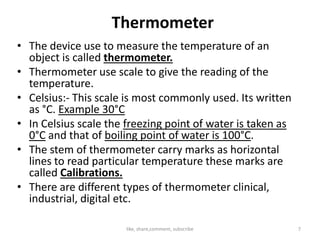 Heat and temperature grade 7 notes | PDF