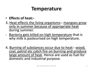 Heat and temperature grade 7 notes | PPT