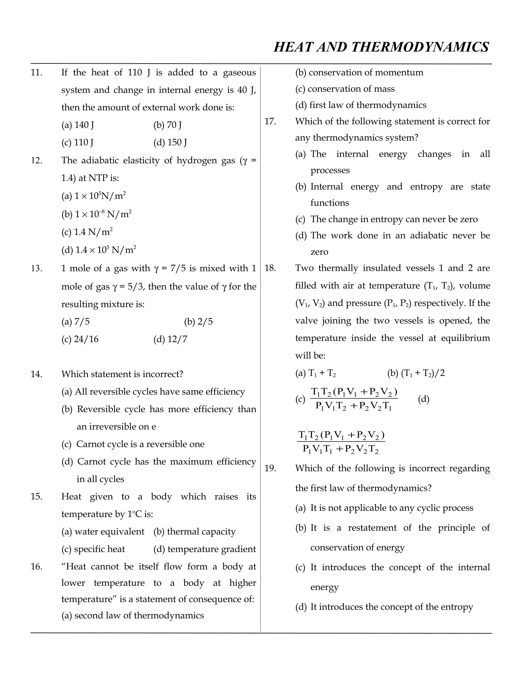 Heat and THERMODYNAMICS | PDF