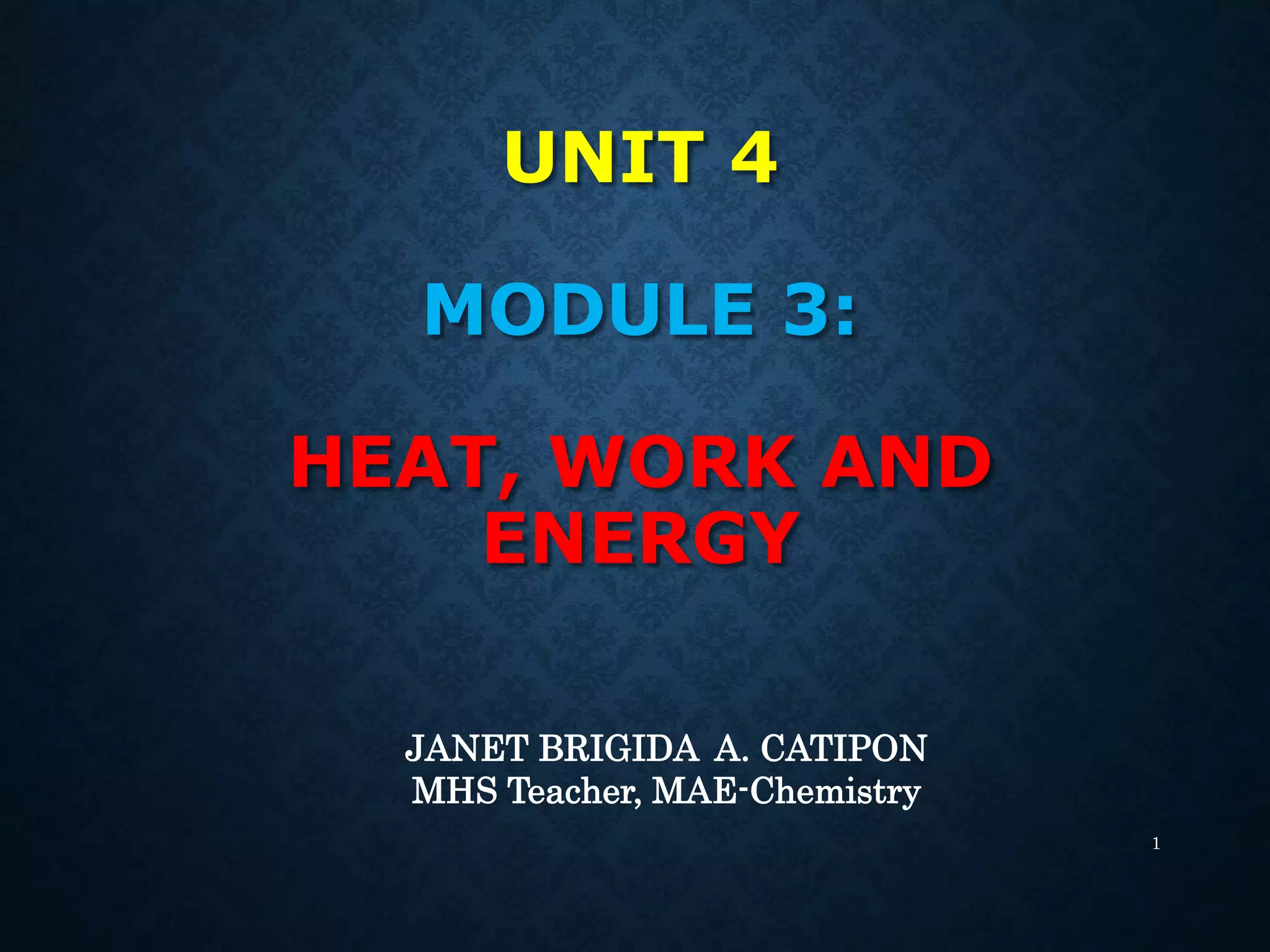 Heat and work | PPTX