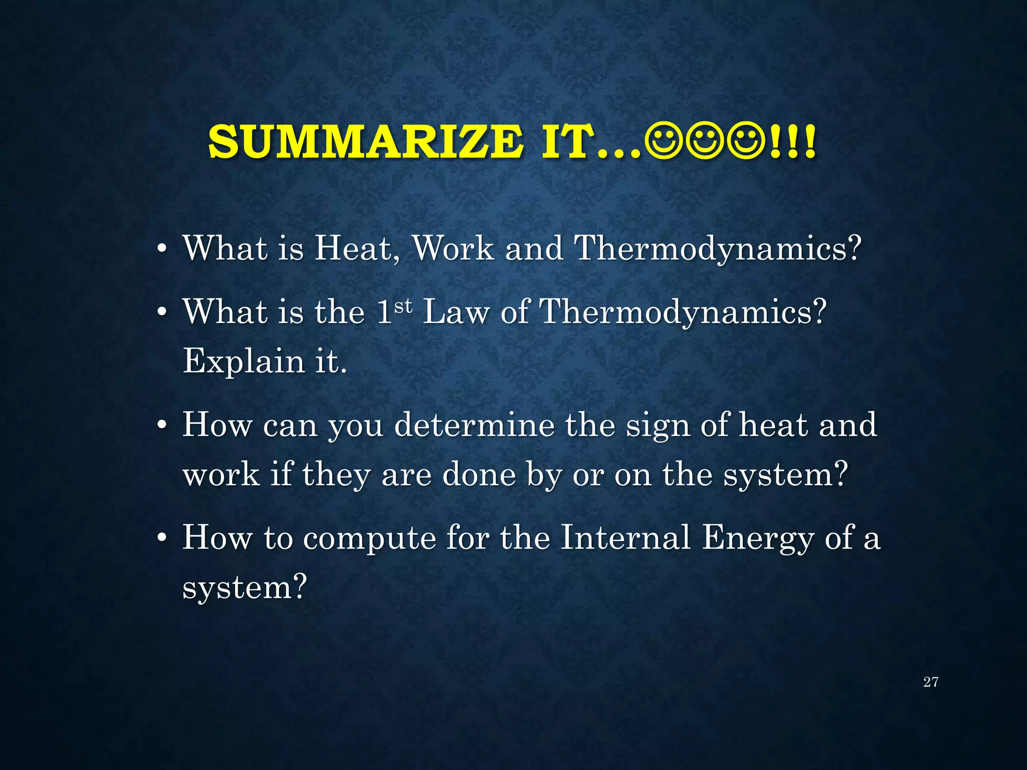 Heat and work | PPTX