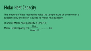 Calorimetry & Heat capacity | PPTX