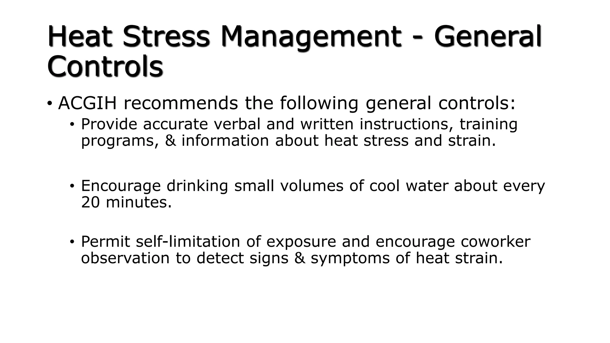 Heat Cold Stress Burns for occupational health and safety management | PPT