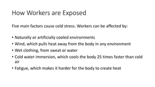 Heat Cold Stress Burns for occupational health and safety management | PPTX