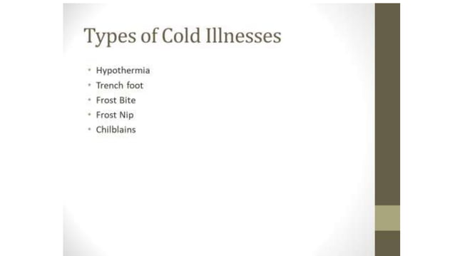 Heat Cold Stress Burns for occupational health and safety management | PPT