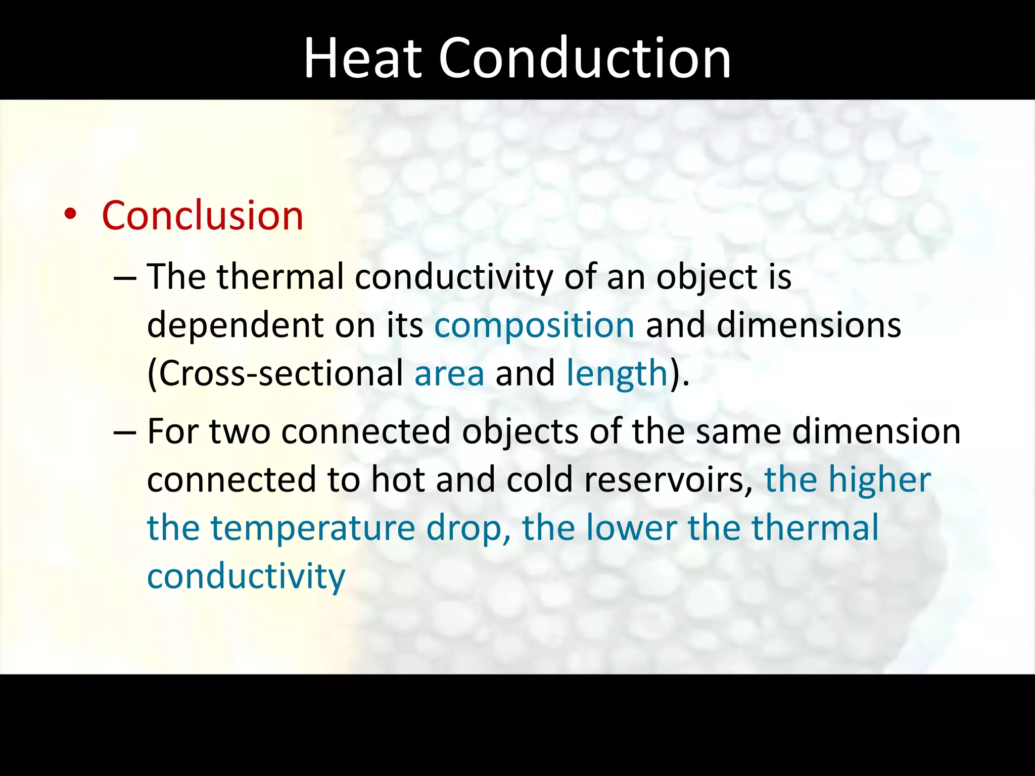 Heat conduction | PPTX