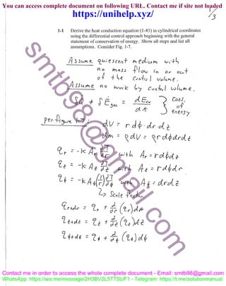 Answers to Problems in Heat Conduction (3rd Edition) by David Hahn ...