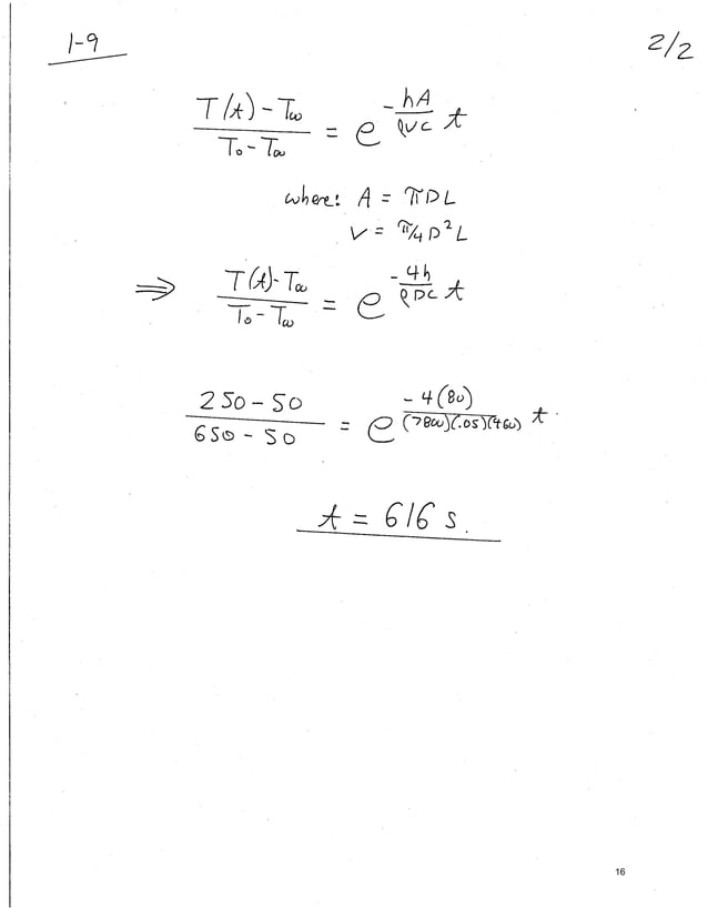 Answers To Problems In Heat Conduction 3rd Edition By David Hahn