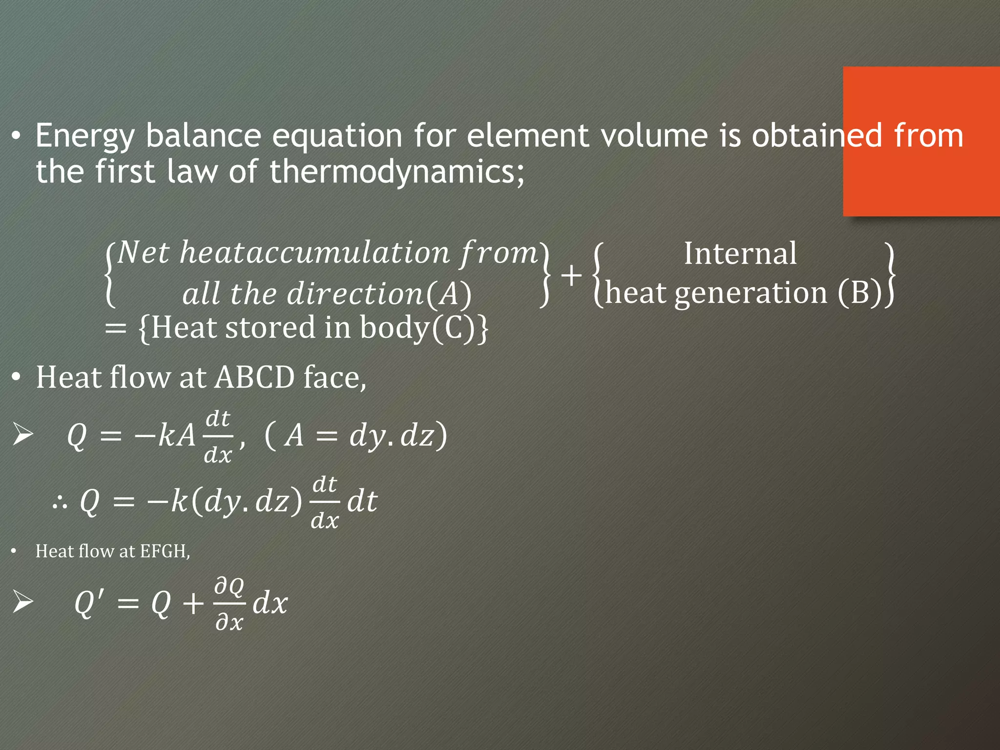 Heat Conduction Equation Pptx Physics Science