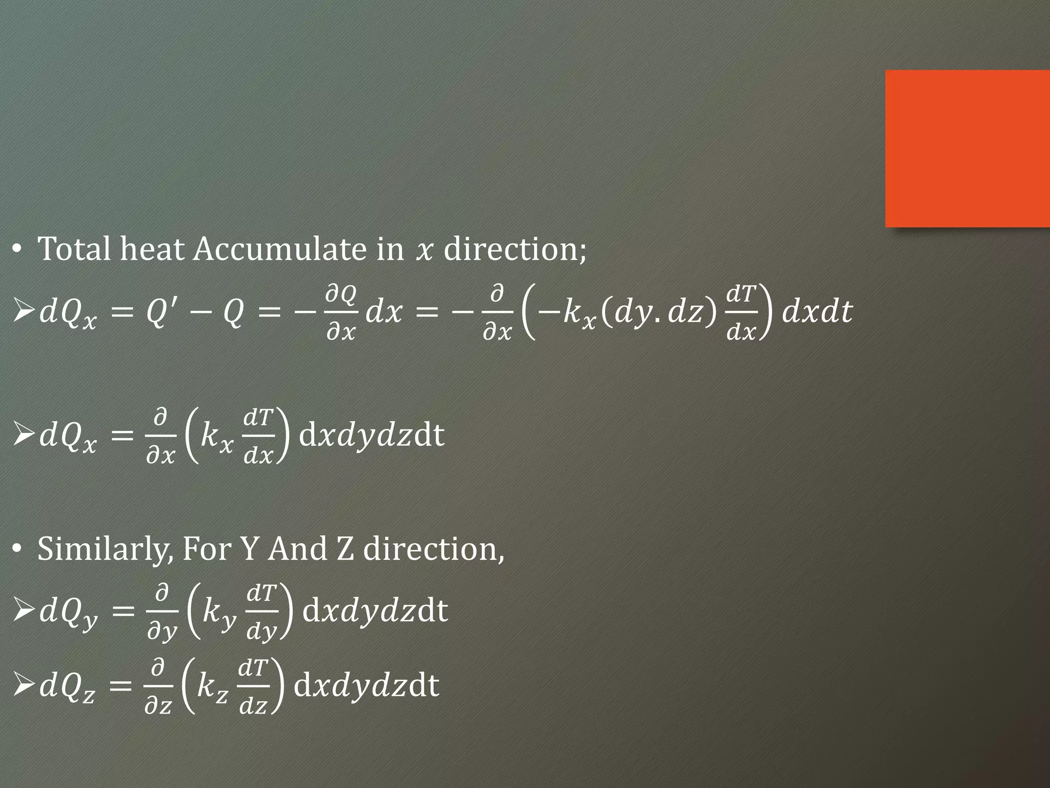 Heat Conduction Equation Pptx Physics Science