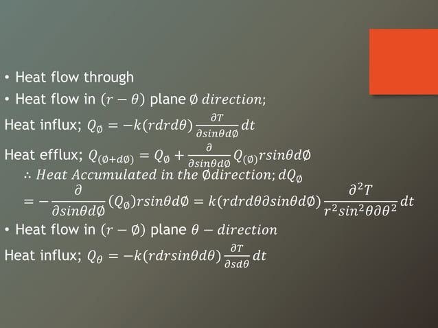 Heat Conduction Equation Pptx Physics Science