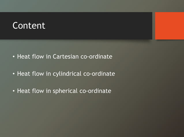 Heat Conduction Equation Pptx Physics Science