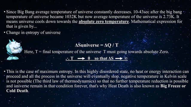 Heat death of Universe | PPTX | Physics | Science