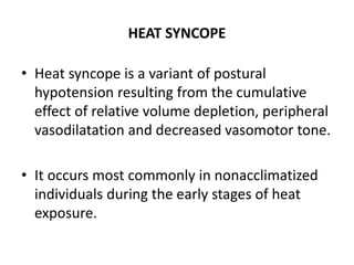 Heat emergencies(Emergency Medicine) | PPTX