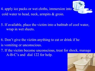 First Aid for Heat emergencies | PPT
