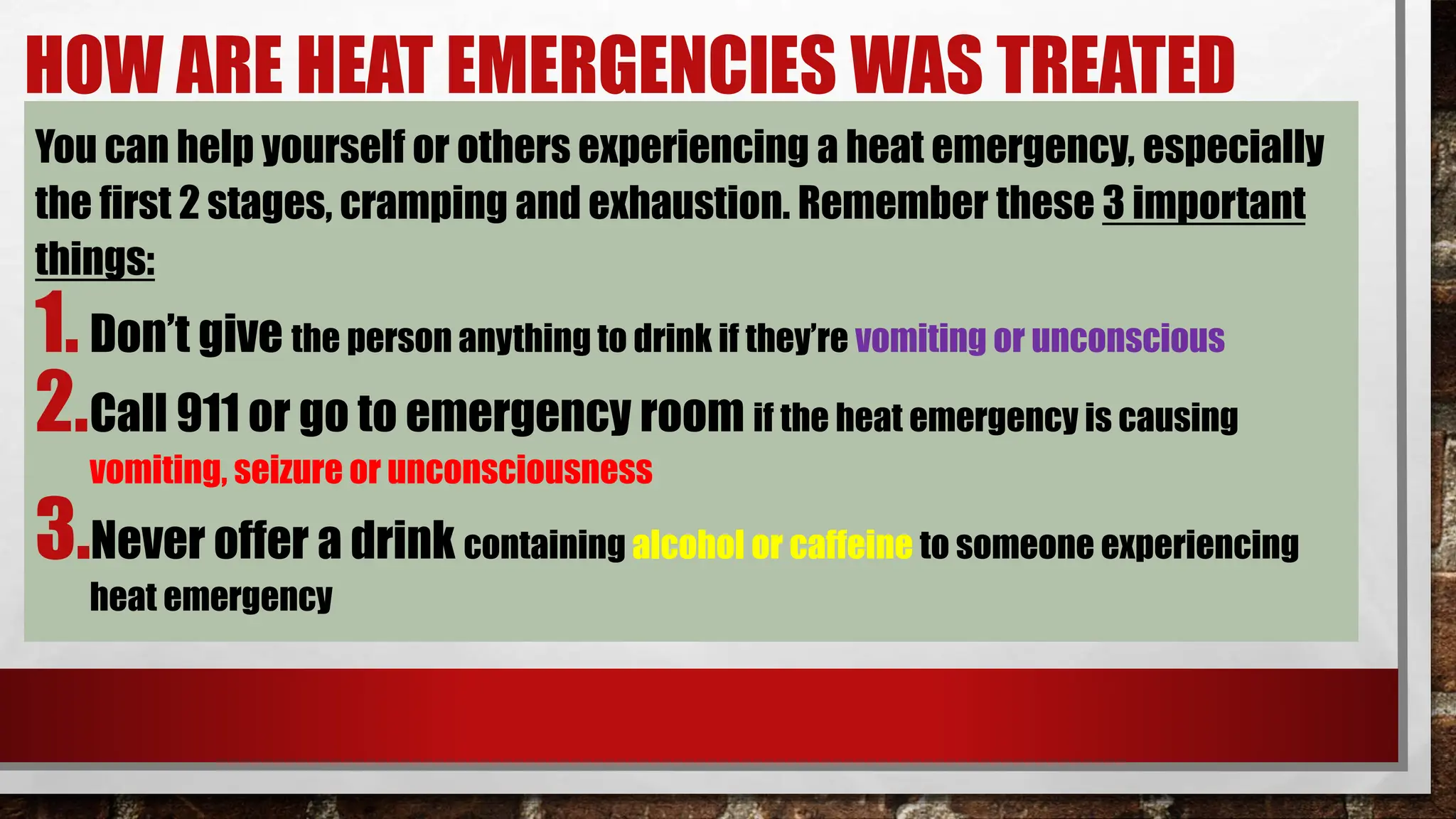 Most common HEAT EMERGENCIES and their management.pptx