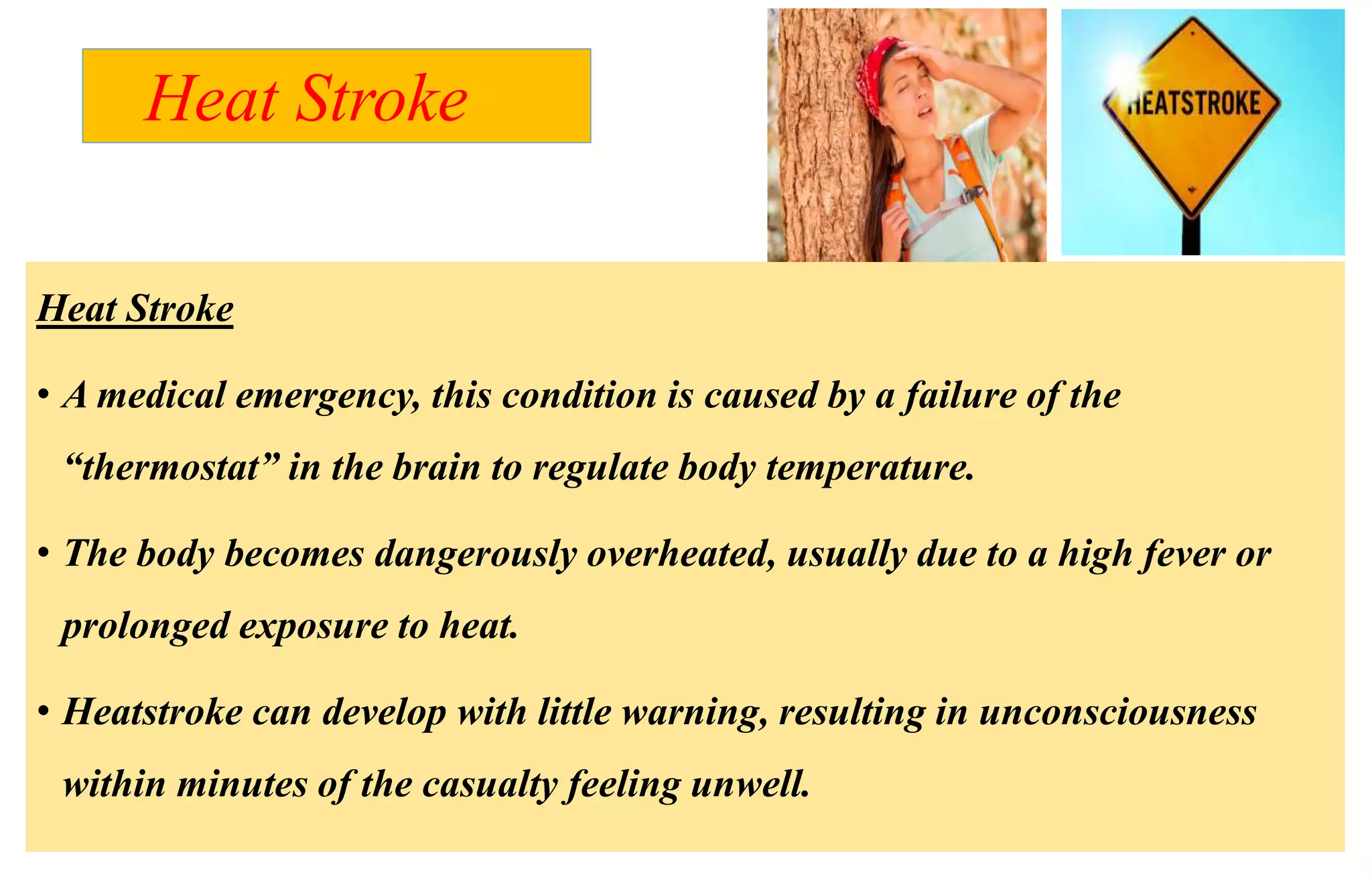 Heat emergencies (ayoub) | PPTX | First Aid | Injuries