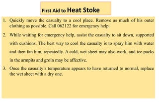 Heat emergencies (ayoub) | PPTX | First Aid | Injuries