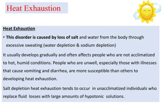 Heat emergencies (ayoub) | PPTX | First Aid | Injuries