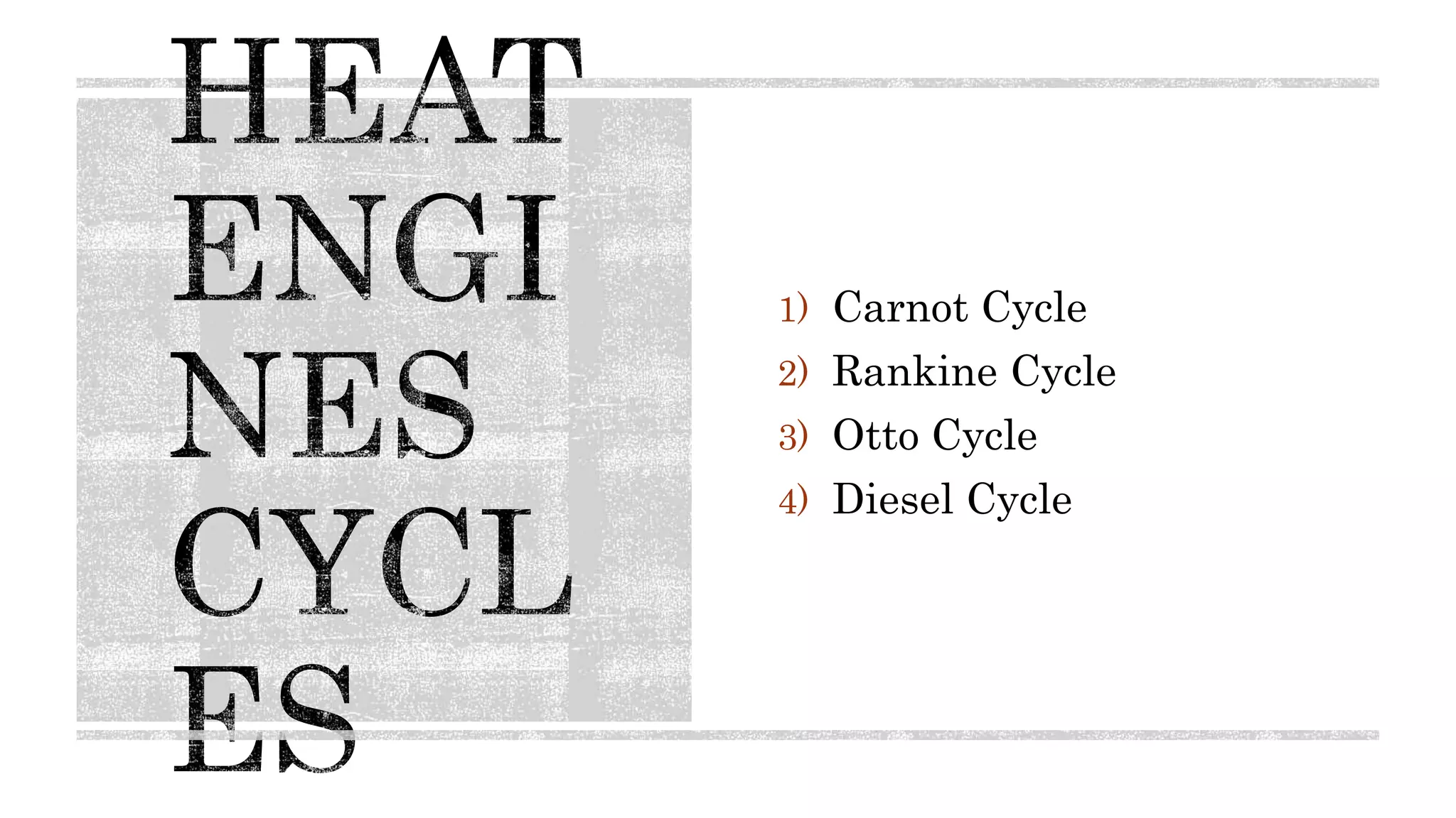 Heat engine cycles | PPTX