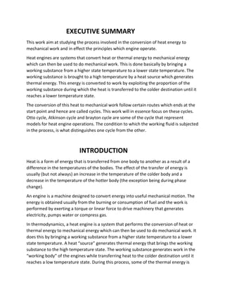 Heat Engine Cycles | DOCX