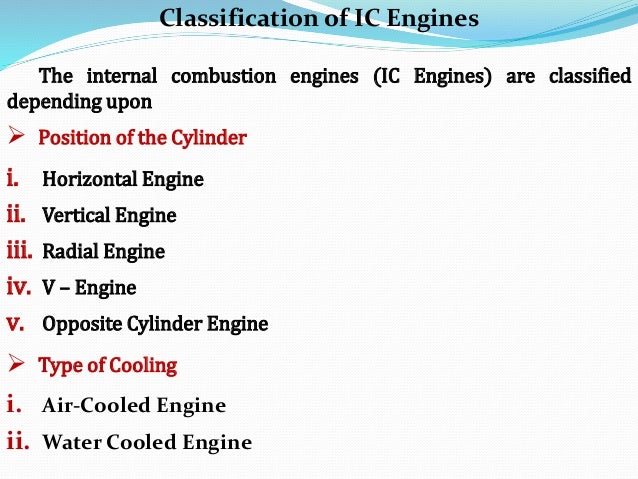 Classification of ic engines ppt - mahavendor