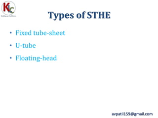 Heat exchanger: Shell And Tube Heat Exchanger | PPTX