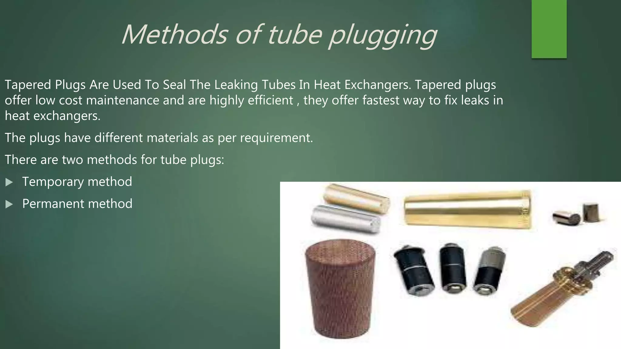 Heat exchanger types and hydro testing | PPTX
