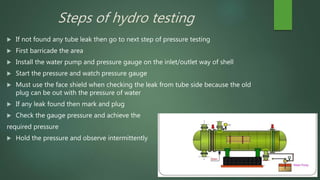 Heat exchanger types and hydro testing | PPT