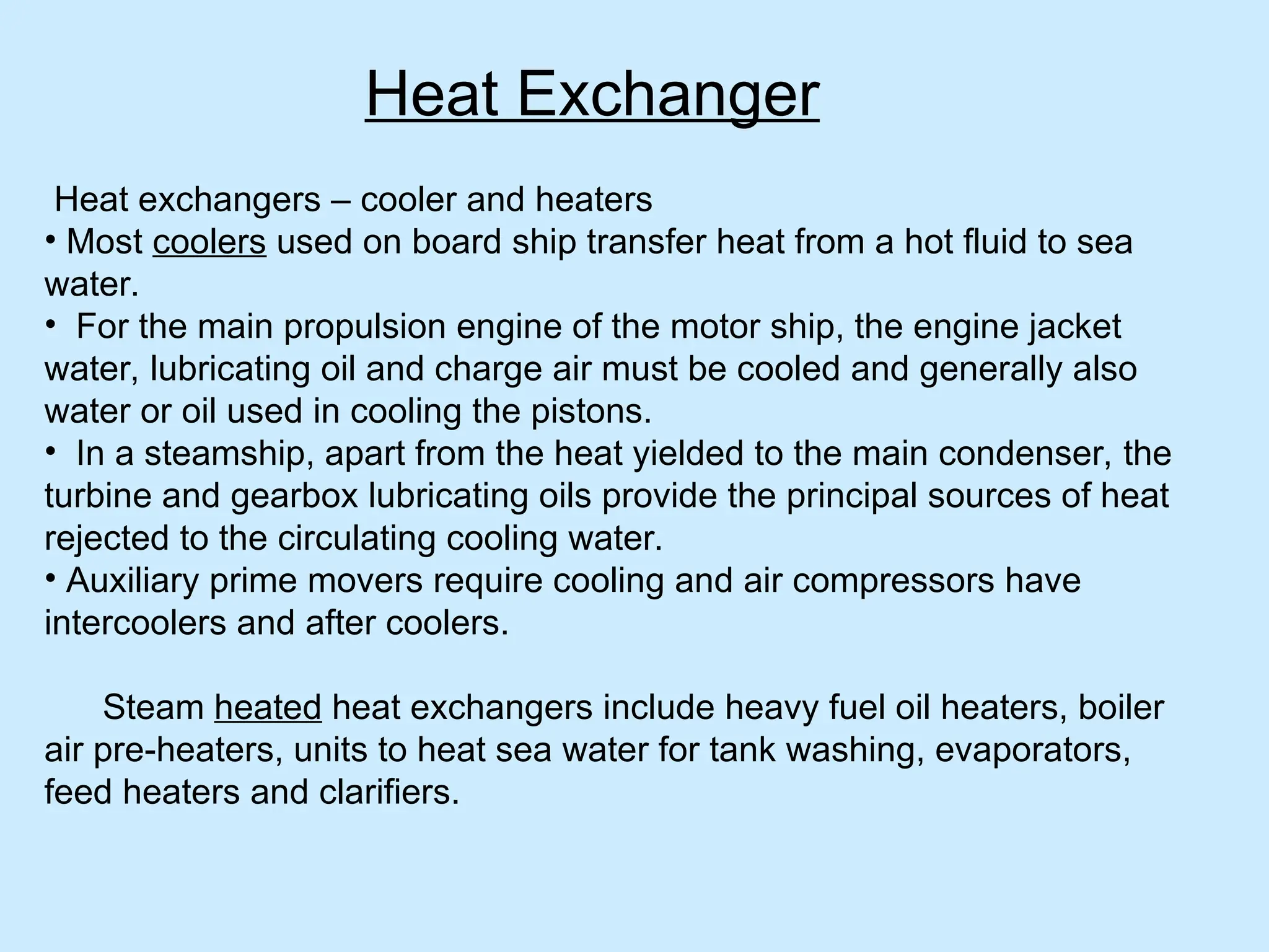 HEAT EXCHANGER Tube heat exchangers and floating head heat exchangers.ppt