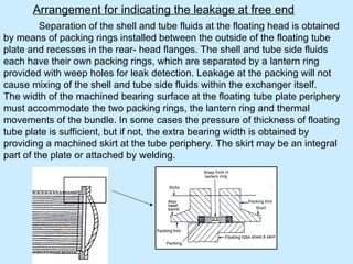 HEAT EXCHANGER Tube heat exchangers and floating head heat exchangers.ppt
