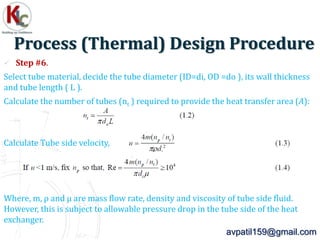 Heat exchanger 3-STHE manual calculation | PPTX