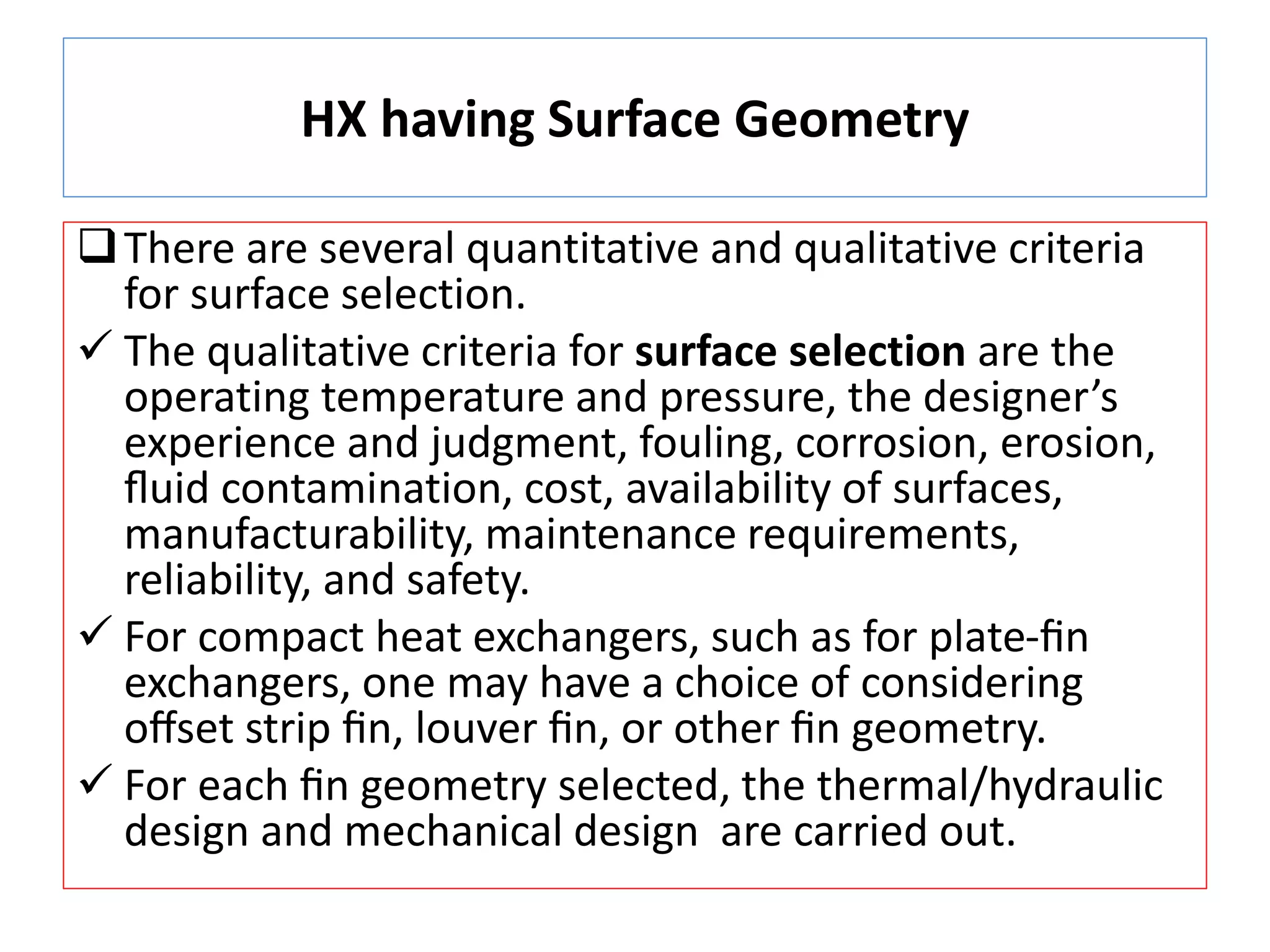 Heat exchanger design. | PPTX